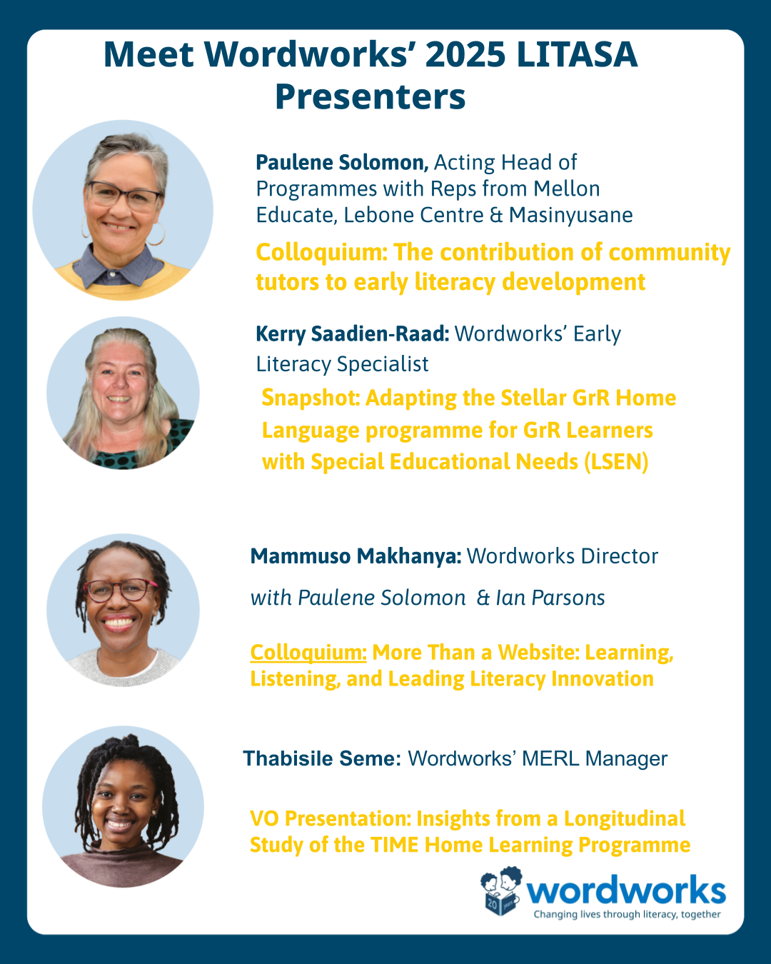 Meet our LITASA 2025 Presenters! - Wordworks